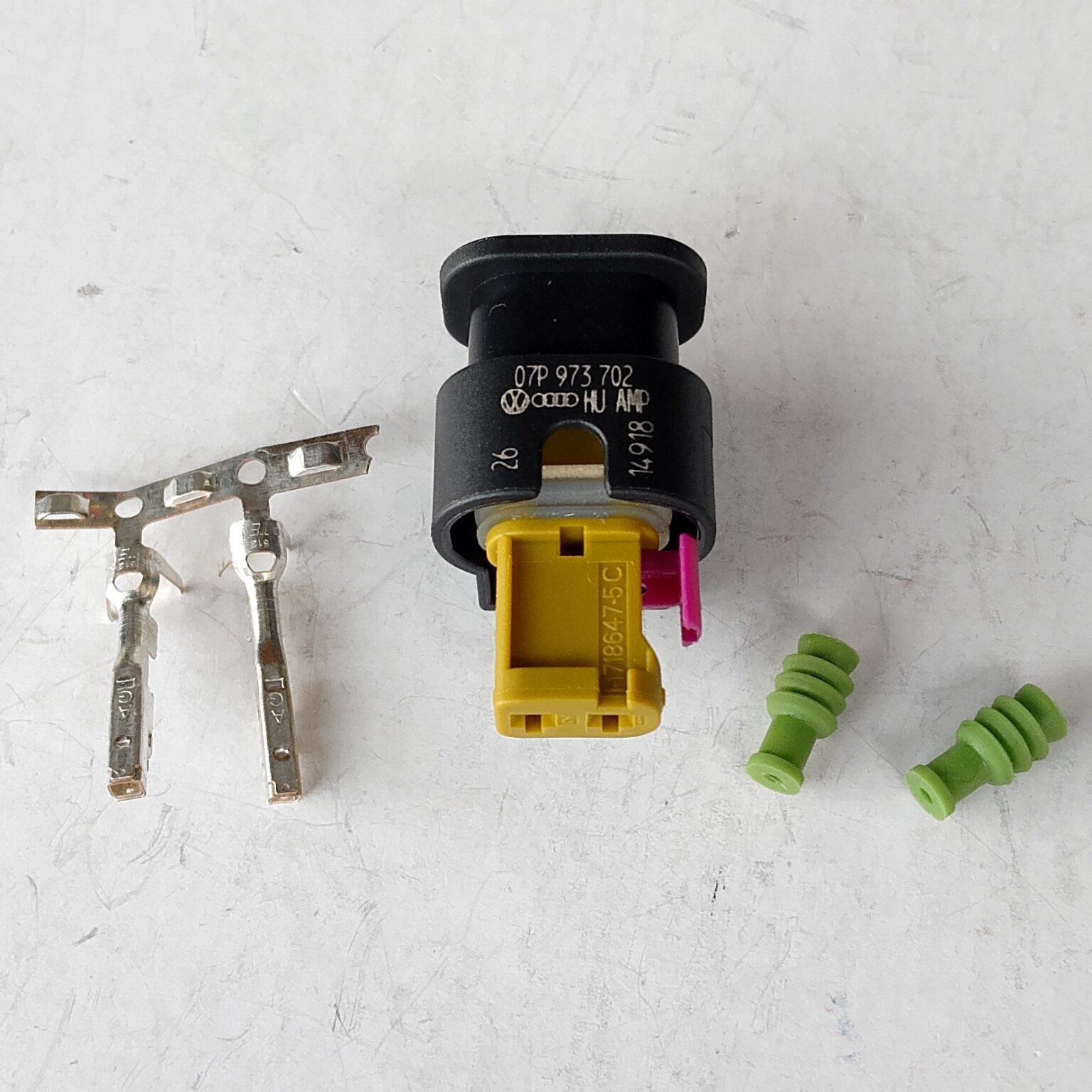 AUDI VW 07P973702 роз’єм 2 pin 1.2 mm оригінал (без дроту) нове – Auto-Kiev