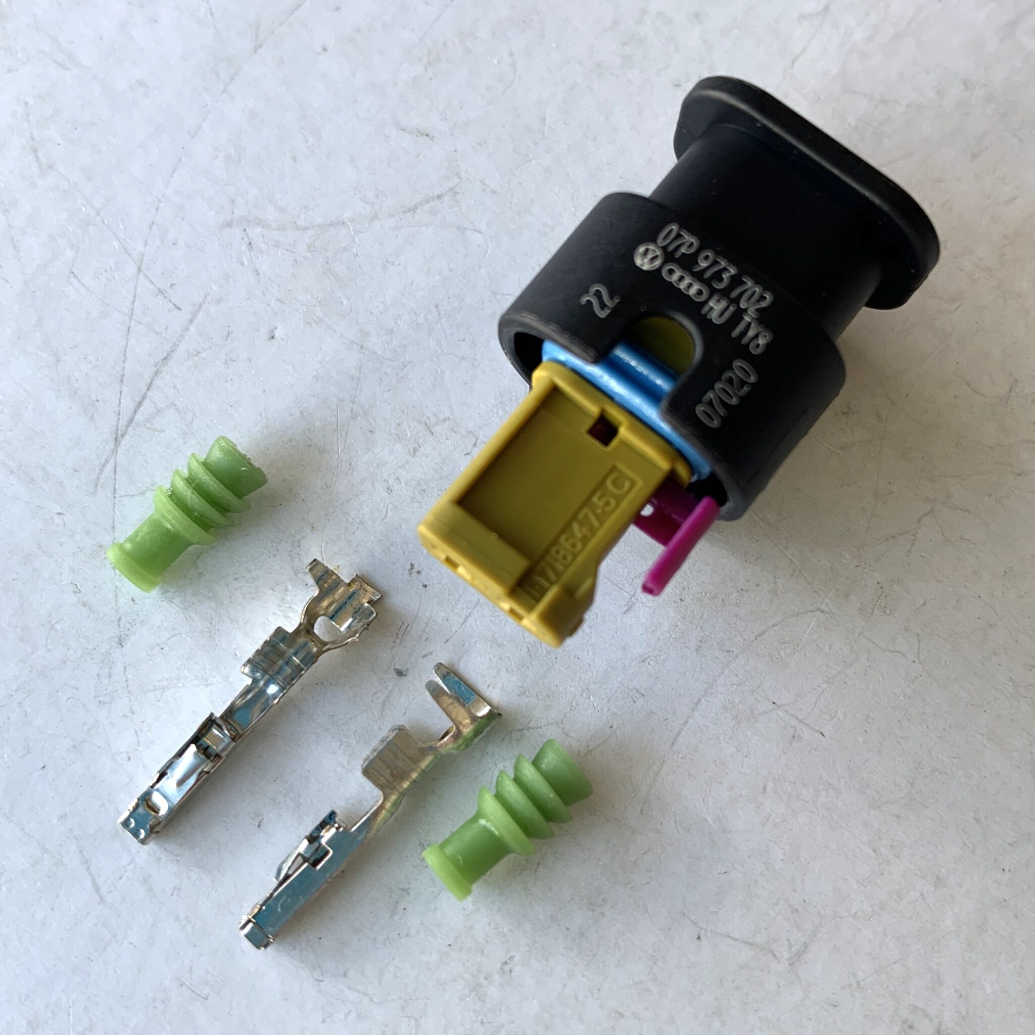AUDI VW 07P973702 роз’єм 2 pin 1.2 mm Hungary AMP оригінал (без дроту ...