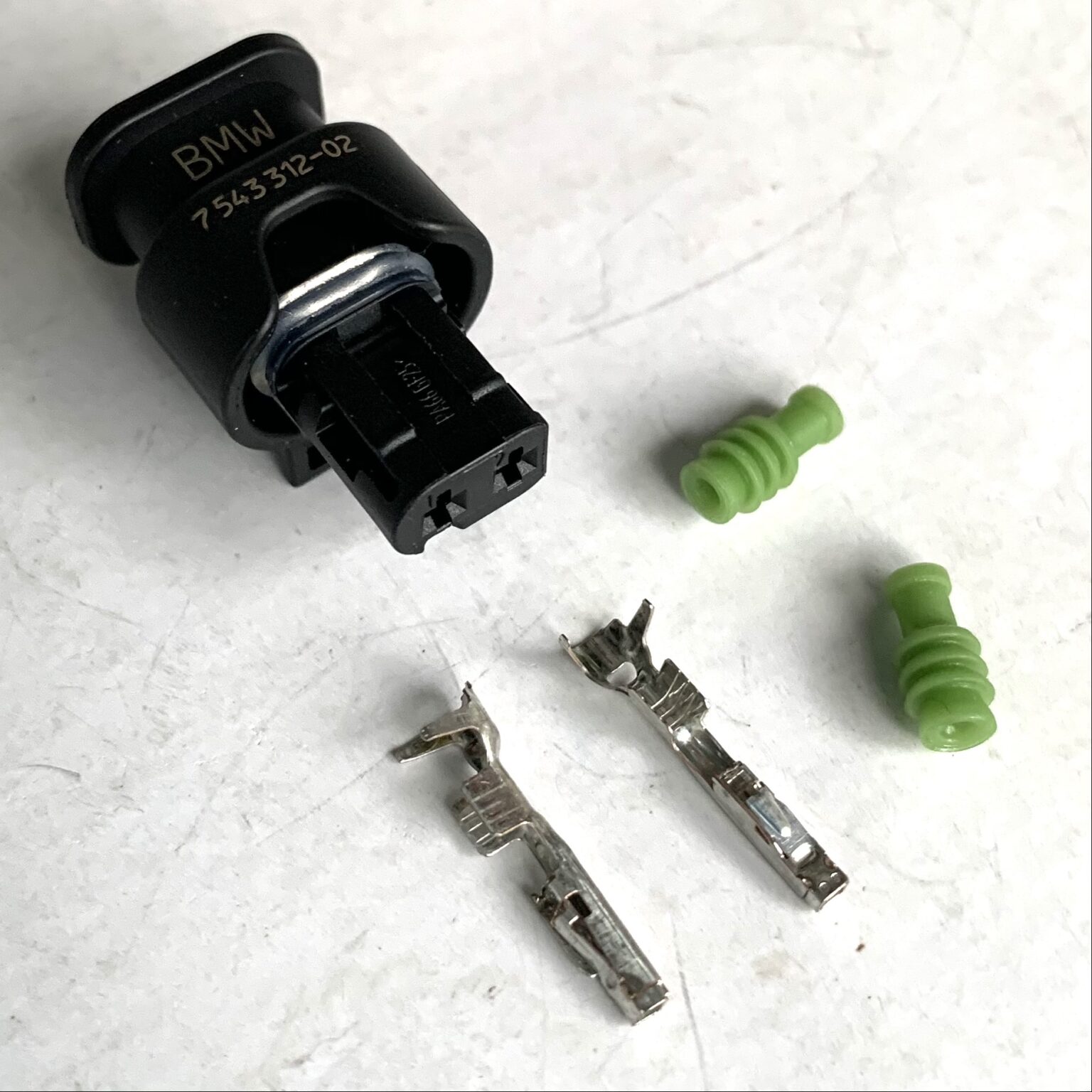 BMW 7543312-02 роз’єм 2 pin 1.2 mm оригінал (без дроту) – Auto-Kiev